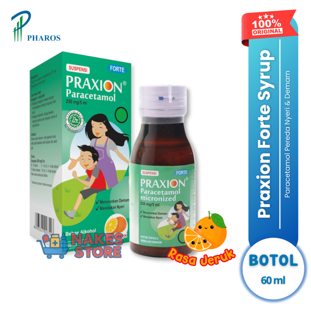 Jual OFFICIAL STORE - Praxion Forte Paracetamol 250mg Sirup 60ml ...