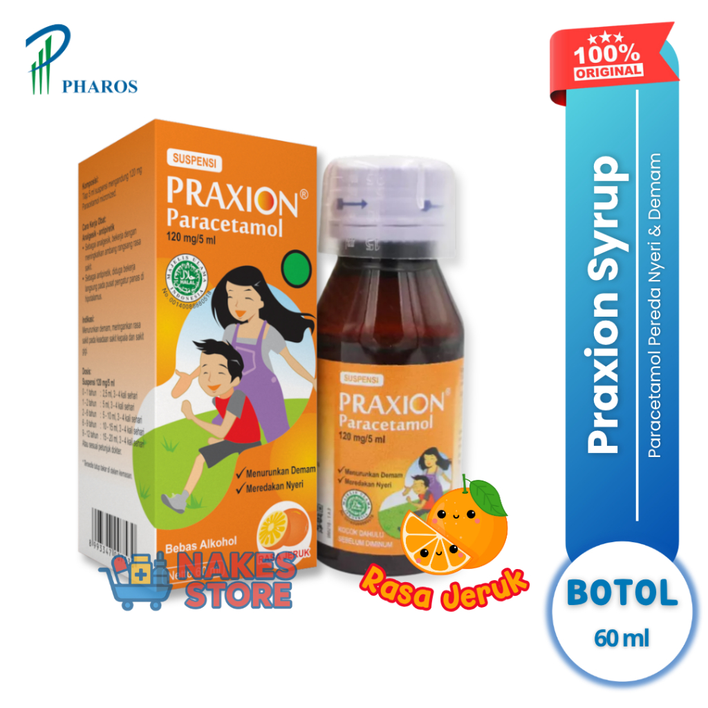 Jual OFFICIAL STORE - Praxion Sirup 60 ml Paracetamol Anak Meredakan ...