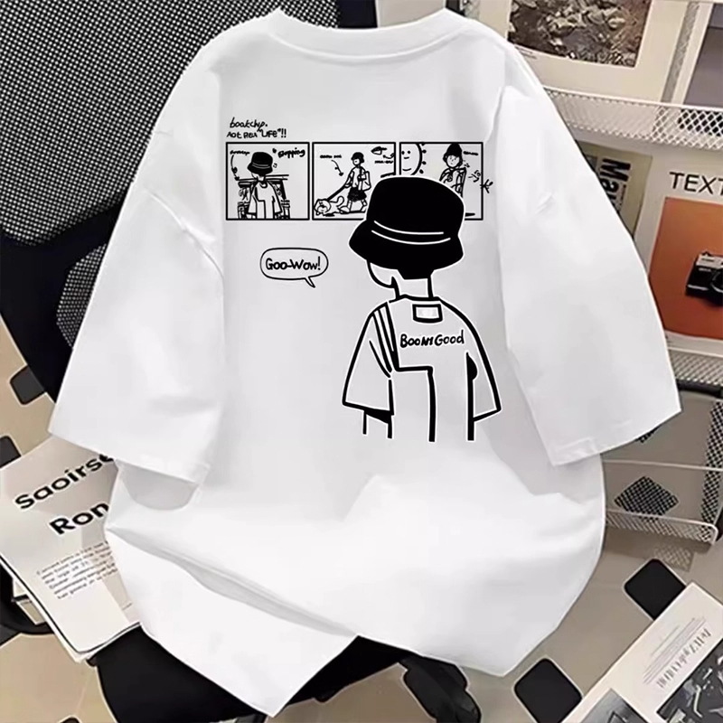 Jual [COD] Kaos Pria Oversize Komik Panel Kartun Lucu - Desain komik ...