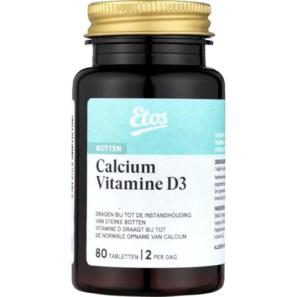 Jual Etos-Kruidvat Calcium Vitamine D3 Tabletten 80 Holland-Belanda ...