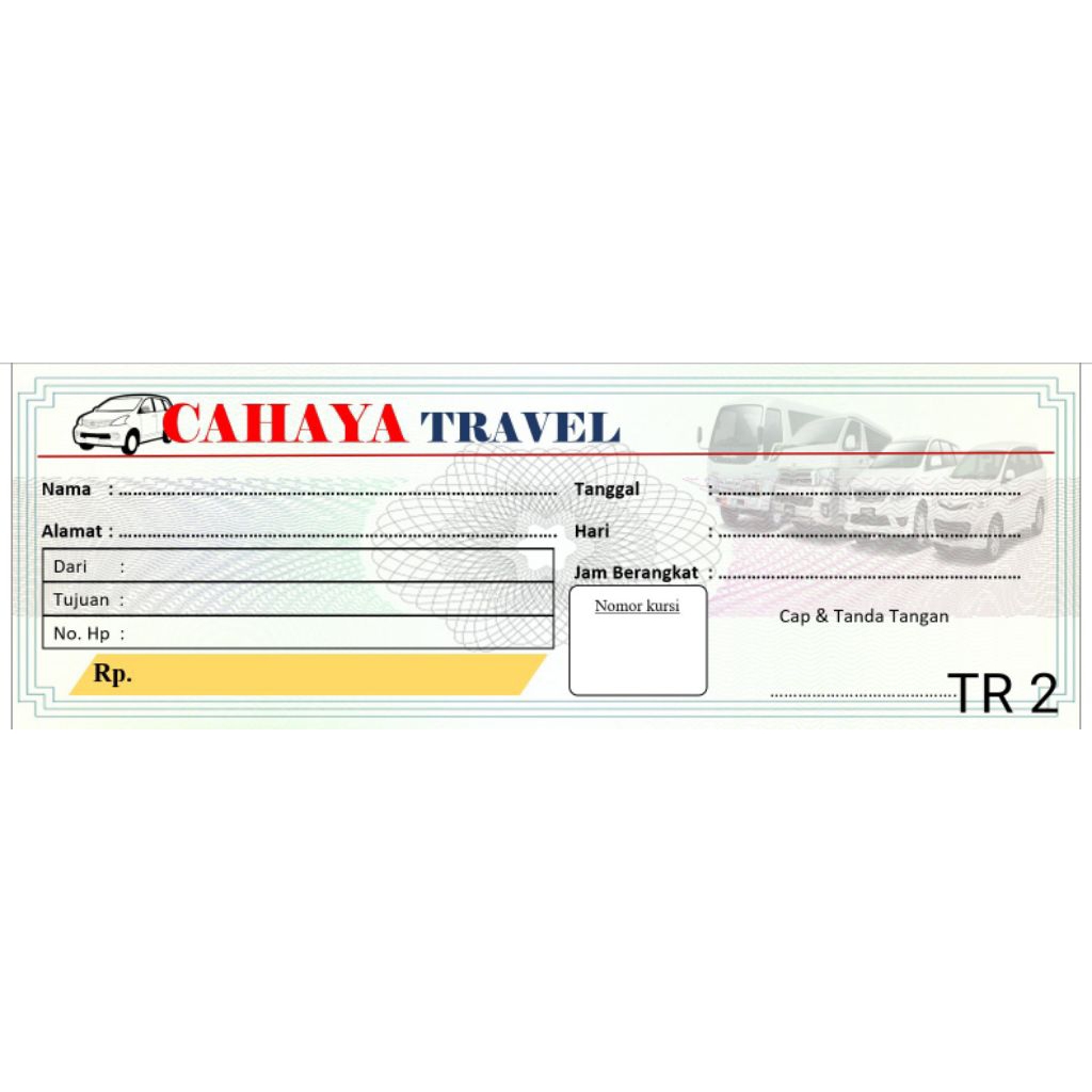 Jual Nota travel & tour custom # tiket travel # kwitansi travel # bukti ...