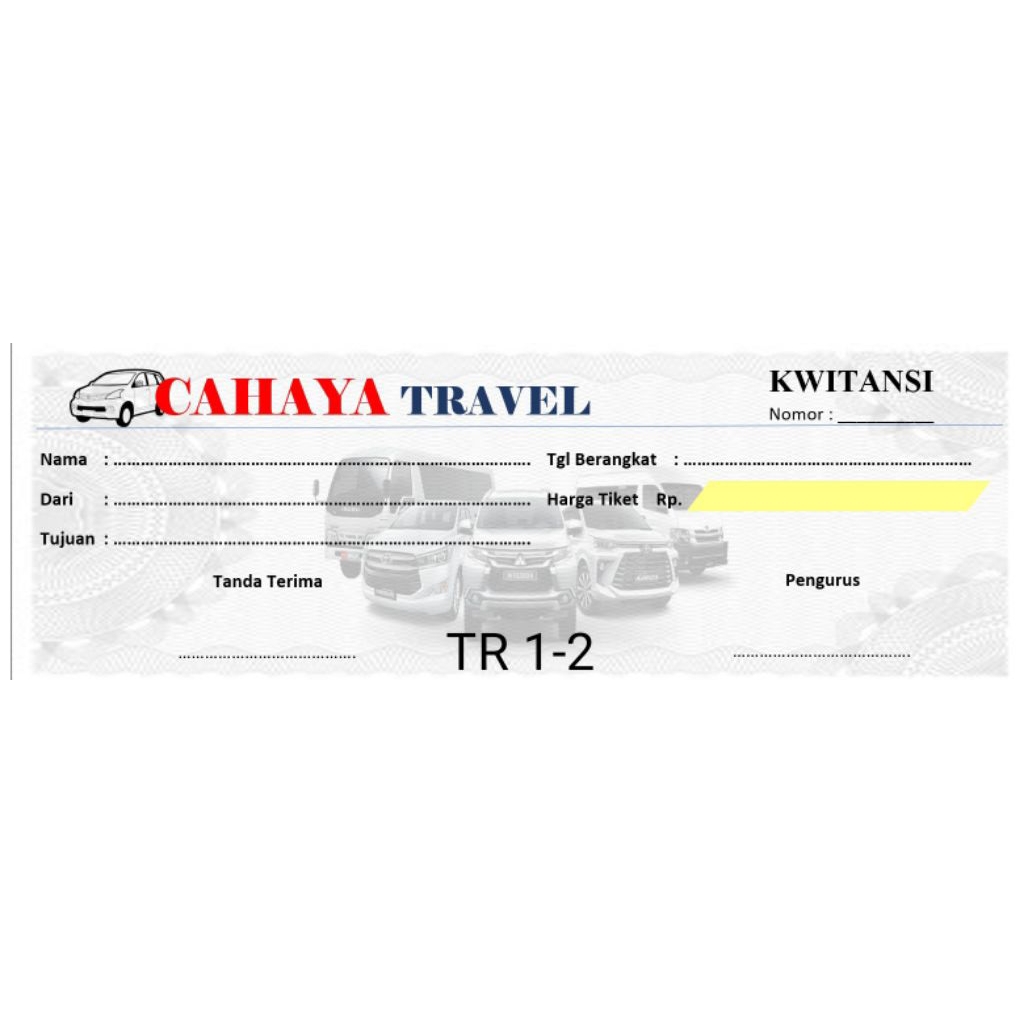 Jual Nota travel & tour custom # tiket travel # kwitansi travel # bukti ...