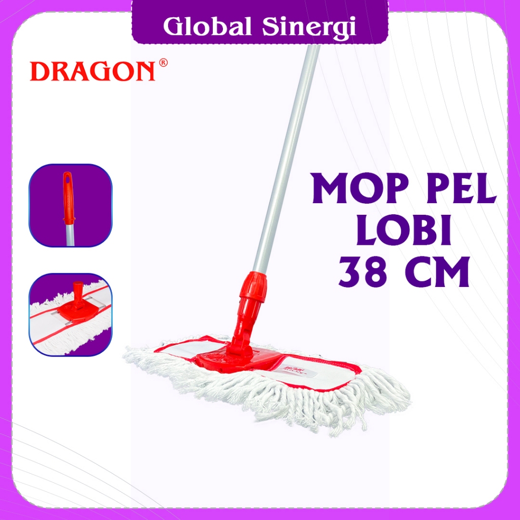 Jual DRAGON Mop Pel Lobi Gagang 135 Cm Pembersih Lantai Cleaning Mop ...