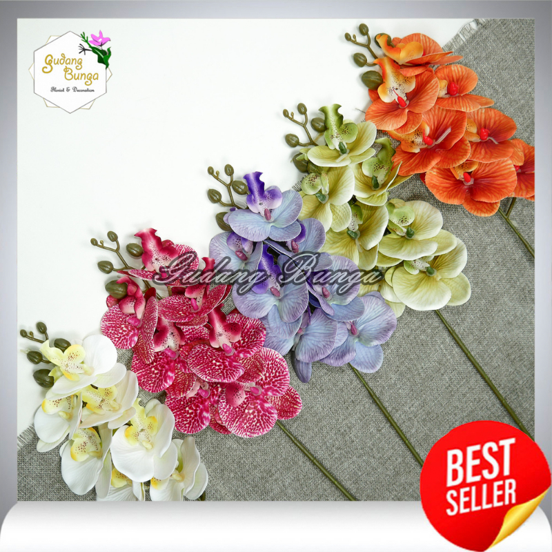 Jual Bunga Anggrek Bulan Latex X7 Bunga Anggrek Hias Palsu Orchid ...