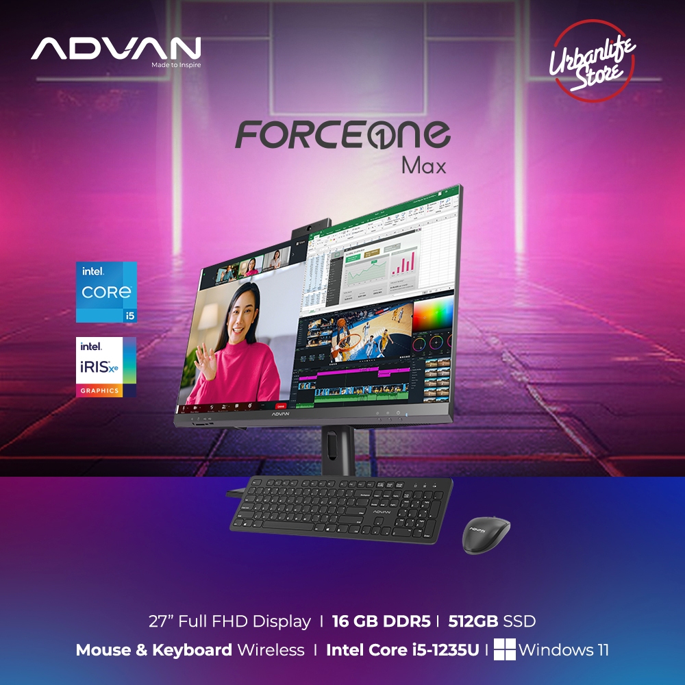 Jual ADVAN FORCE ONE MAX AIO I5 1235U 16GB 512GB W11 27" FHD TILT ...