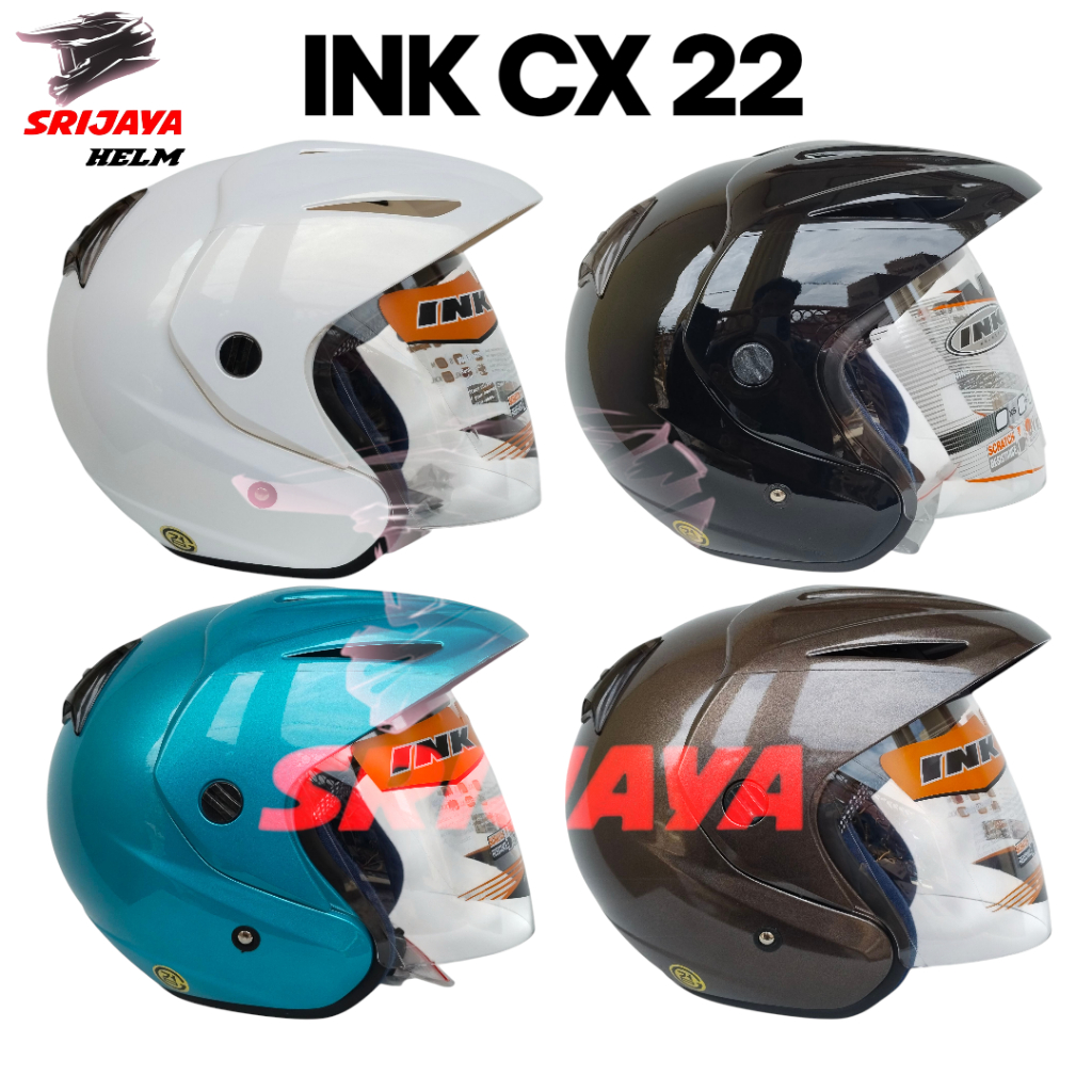 Jual HELM INK CX22 BLAK SOLID ORIGINAL ALL VARIANT | Shopee Indonesia