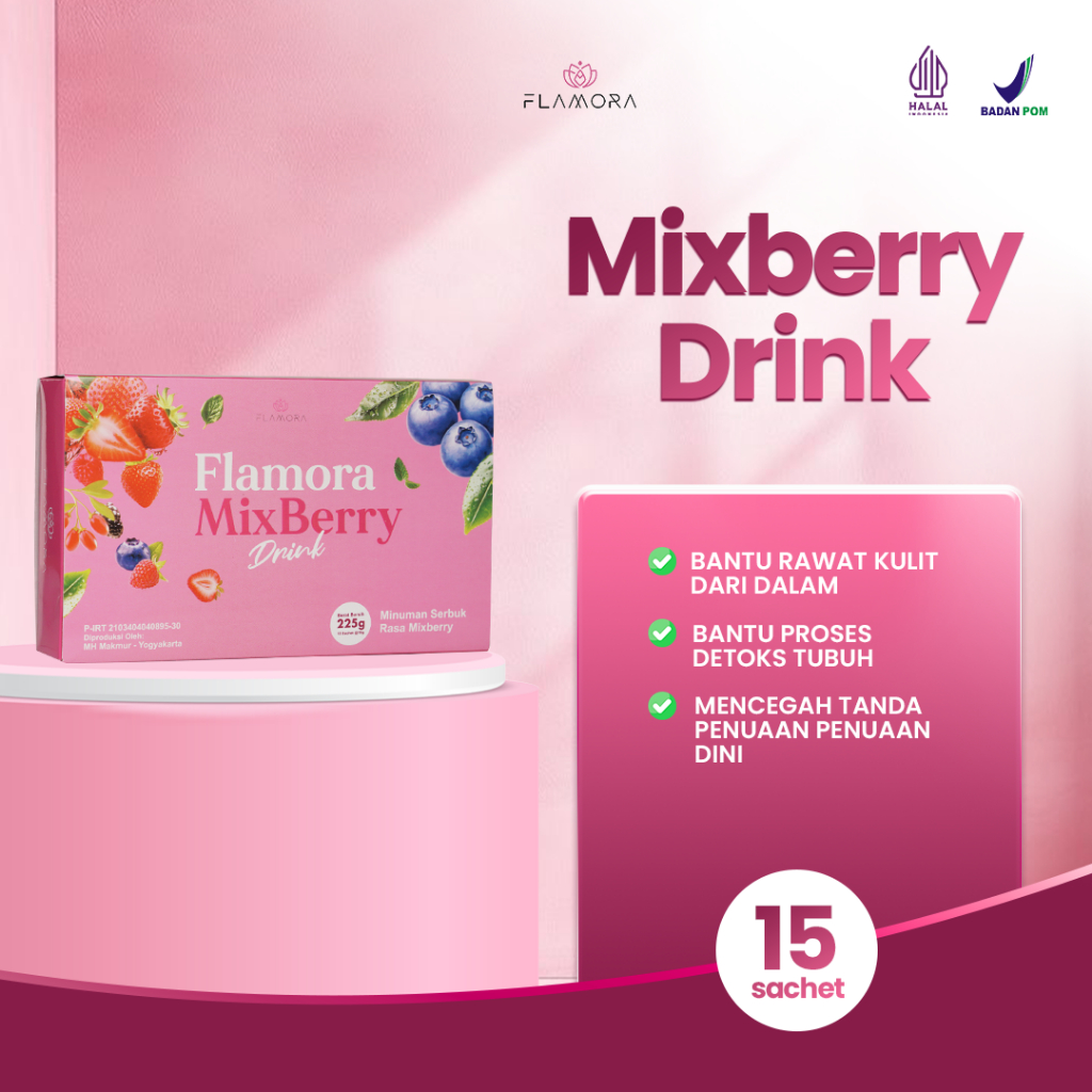 Jual Flamora Berry Collagen Drink | Bantu Melancarkan Proses Pencernaan ...