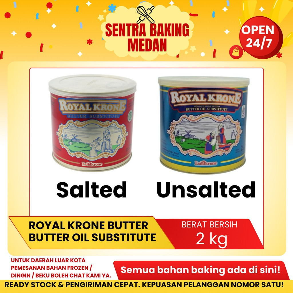 Jual ROYAL KRONE BUTTER 2 kg / BUTTER ROYAL KRONE KALENG | Shopee Indonesia