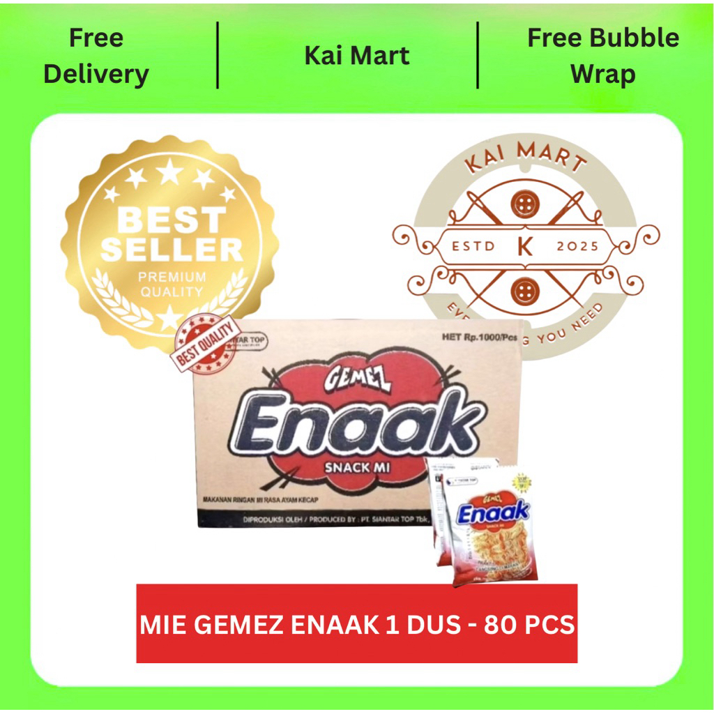Jual Mi Gemez Enaak - 1 Dus / Karton isi 80 Pcs | Shopee Indonesia