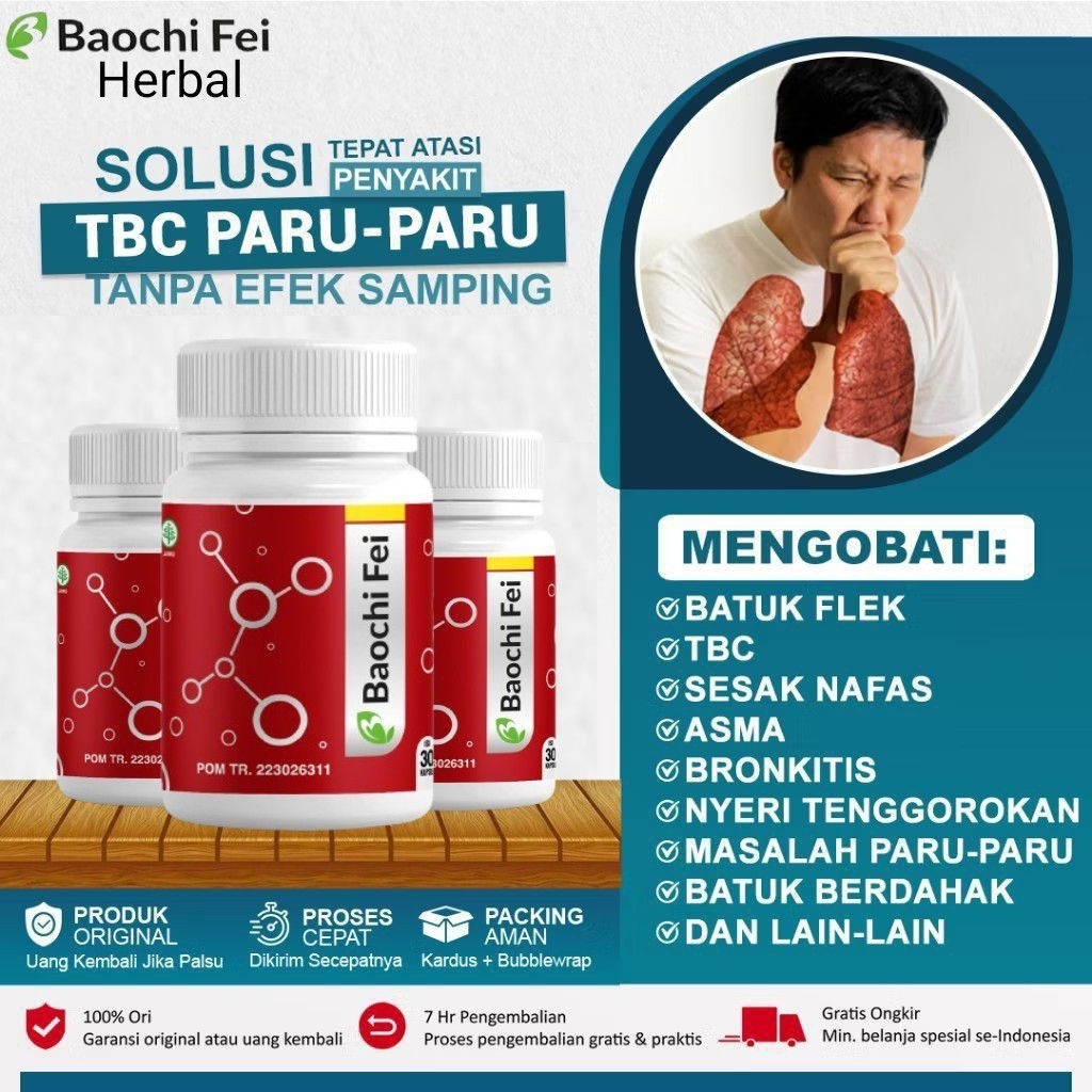 Jual Bisa Cod - B40CHI F1E Merah Original Atasi Bronkitis, Batuk ...