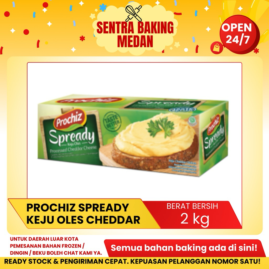 Jual [STOCK BARU] PROCHIZ KEJU SPREADY 2kg KEJU OLES CHEDDAR | Shopee ...