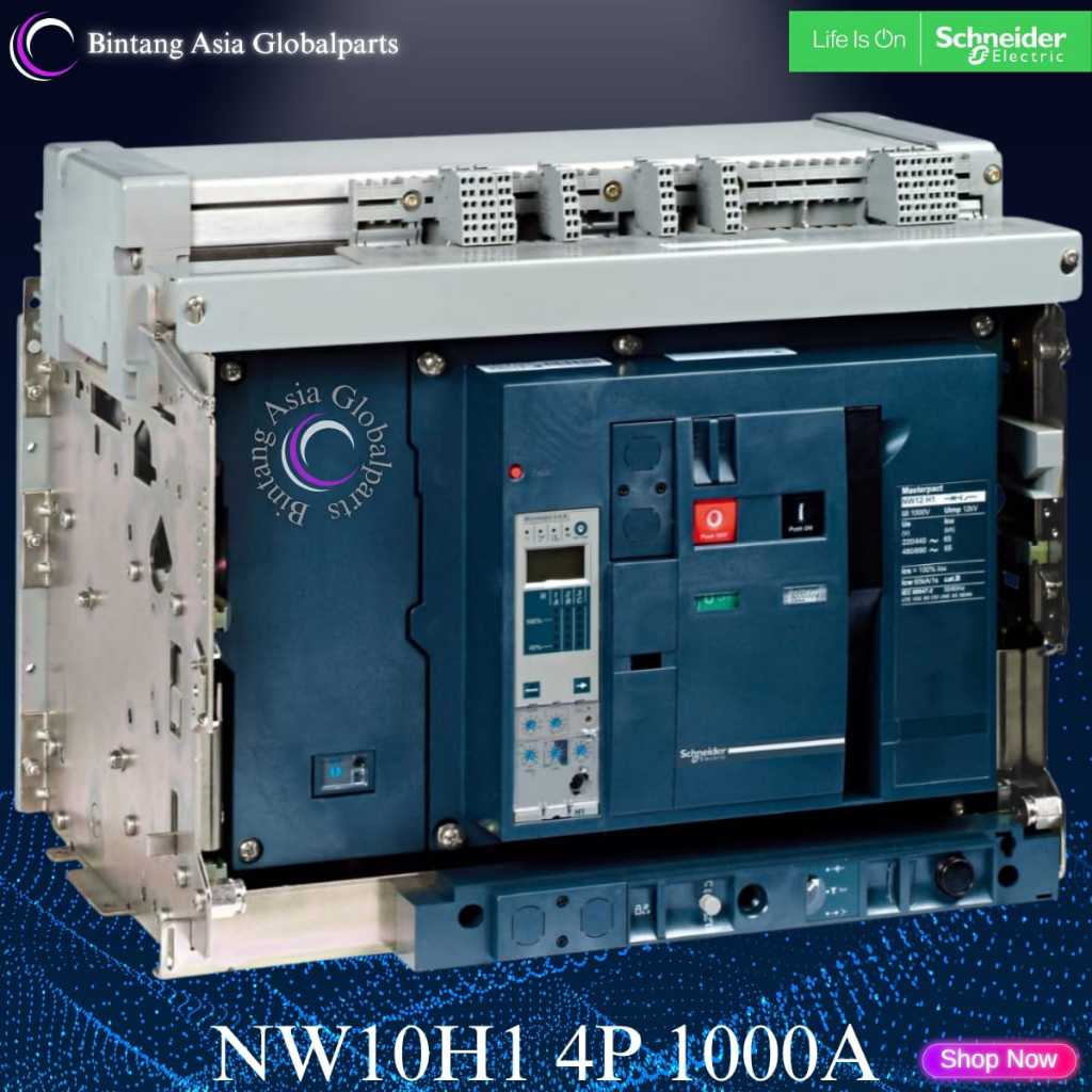 Jual ACB 4p 1000a Schneider NW10H1 Fixed Original / ACB 4 Phase 1000 ...
