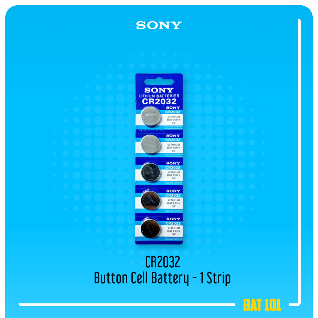 Jual Sony CR2032 CR 2032 3V 220mAh Lithium Button Cell Battery Baterai ...