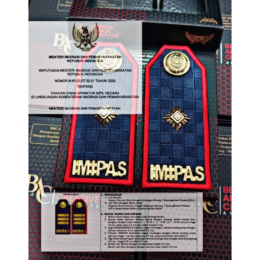 Jual pangkat PDU IMIPAS GOL 3D Lis merah terbaru BAC ATRIBUT | Shopee ...