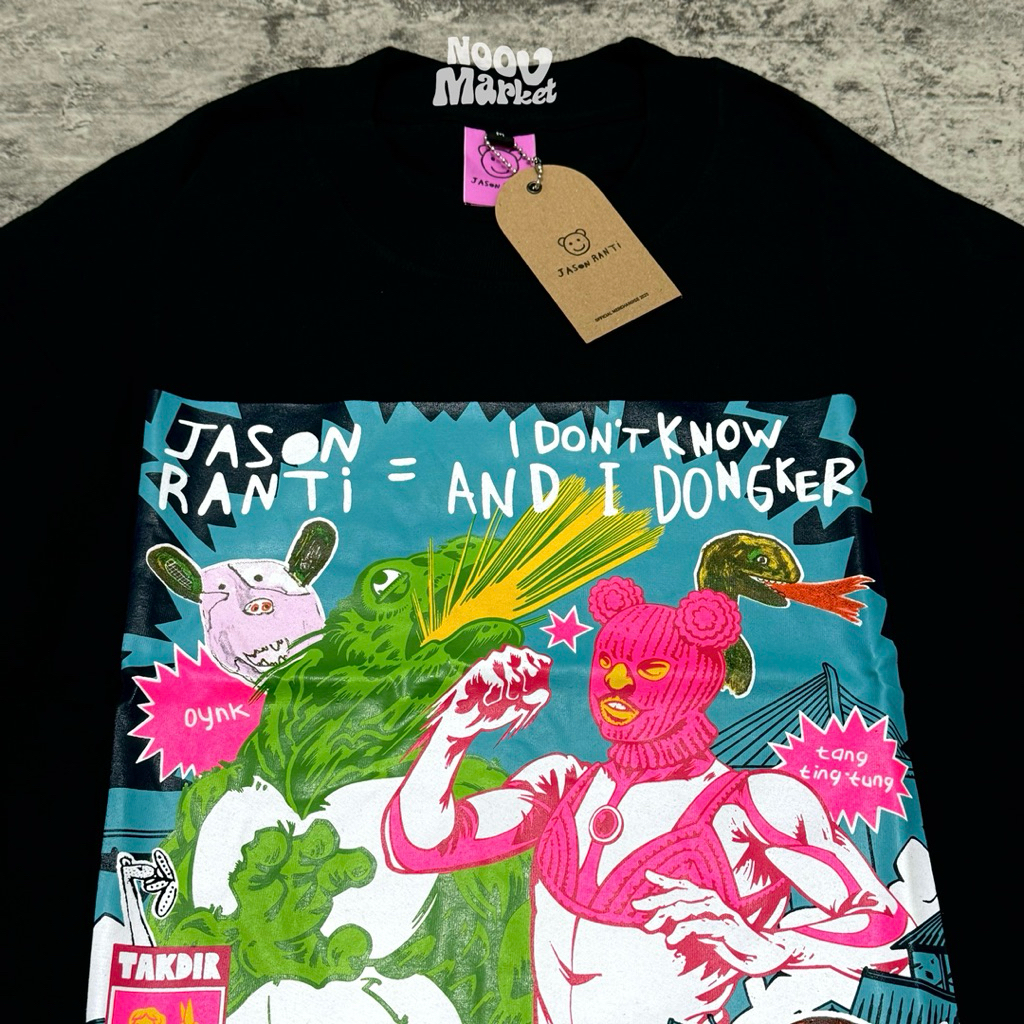 Jual Tshirt Jason Ranti X Dongker - I Don’t Know And I Dongker Black ...