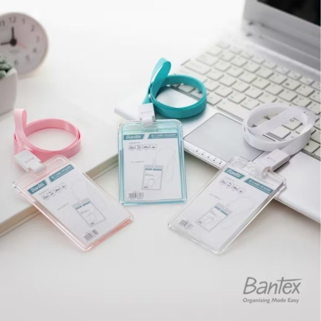 Jual Bantex - Transparant ID Card Holder Lanyard Portrait #8868 ...