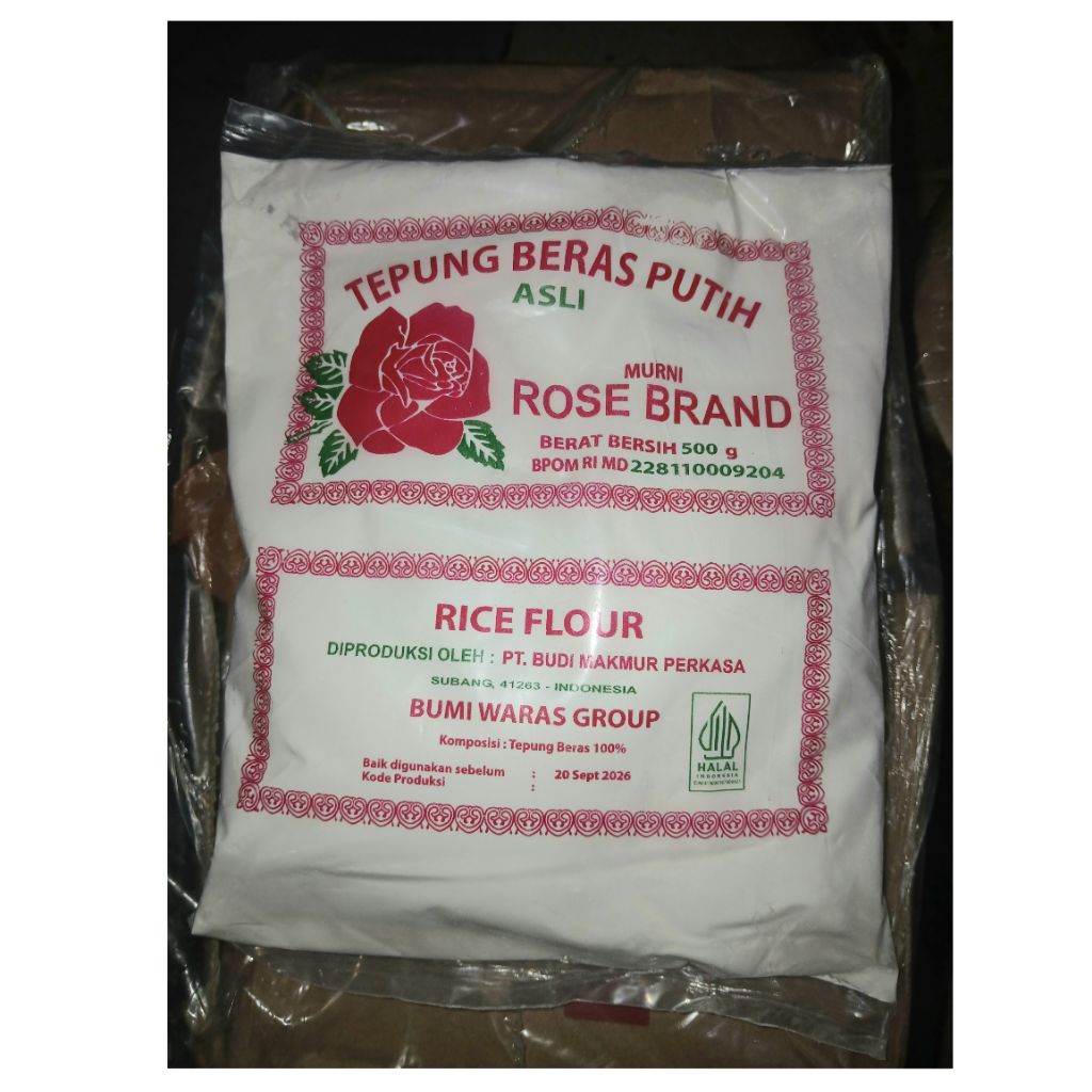 Jual Tepung Beras Putih Rose Brand 500Gr / ½ Kg | Shopee Indonesia