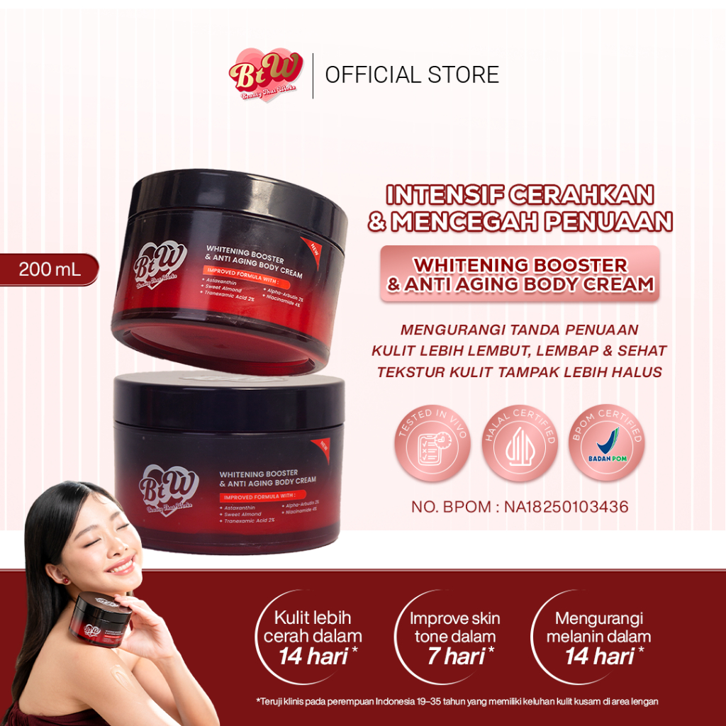 Jual BTW Whitening Protect UV Filter Body Lotion Spf 50 PA+++ 200ml ...
