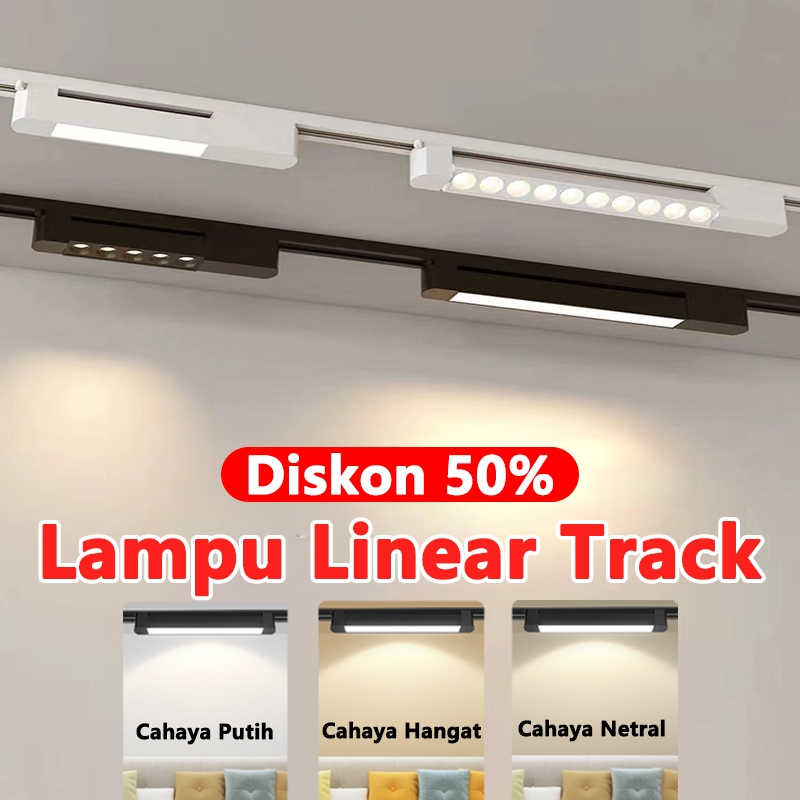 Jual New Lampu Track Led COB Linear Light 3 Warna Dapat Diputar Rel ...