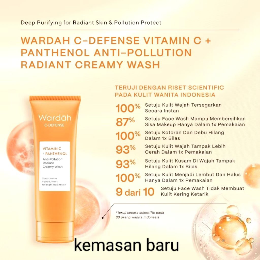 Jual WARDAH C-DEFENSE VIT C FACIAL FOAM ORIGINAL | Shopee Indonesia
