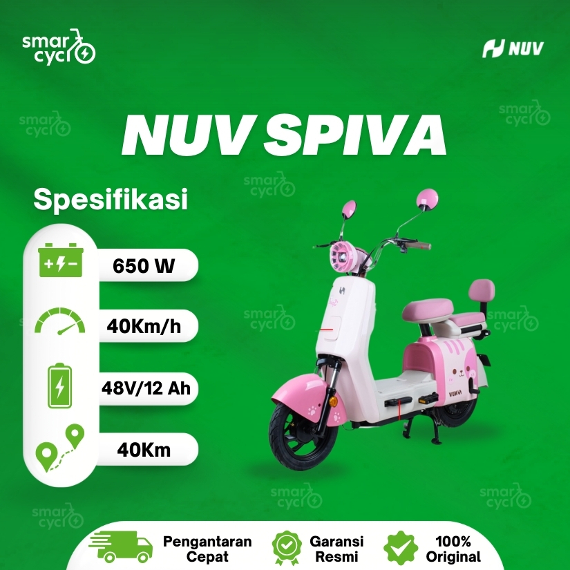Jual SEPEDA LISTRIK NUV SPIVA GARANSI RESMI HARGA TERMURAH | Shopee ...