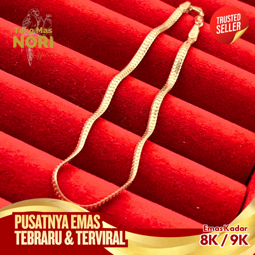 Jual GELANG REAL SNAKE PIPIH - EMAS 8K - TOKO MAS NORI OFFICIAL ...