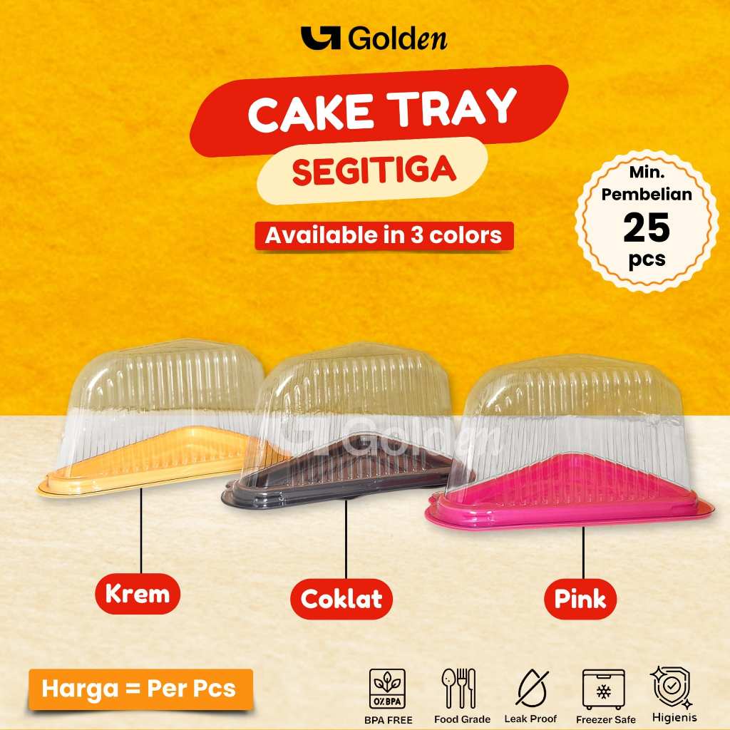 Jual [PCS] Mika Kue Potong Segitiga Slice Cake Tray Triangle Tart Mille ...