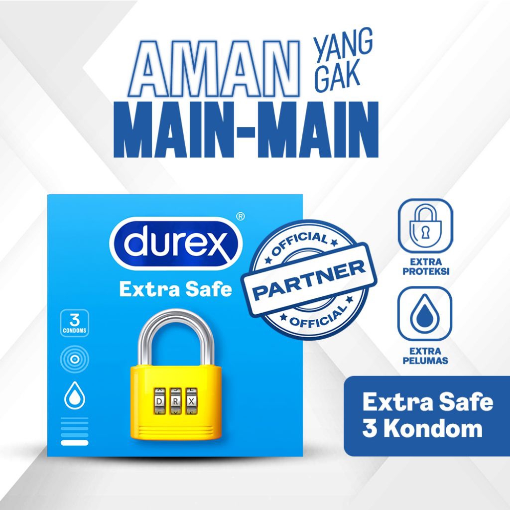 Jual Kondom Durex Extra Safe 1box isi 3 / Condom Extra Safe | Shopee ...
