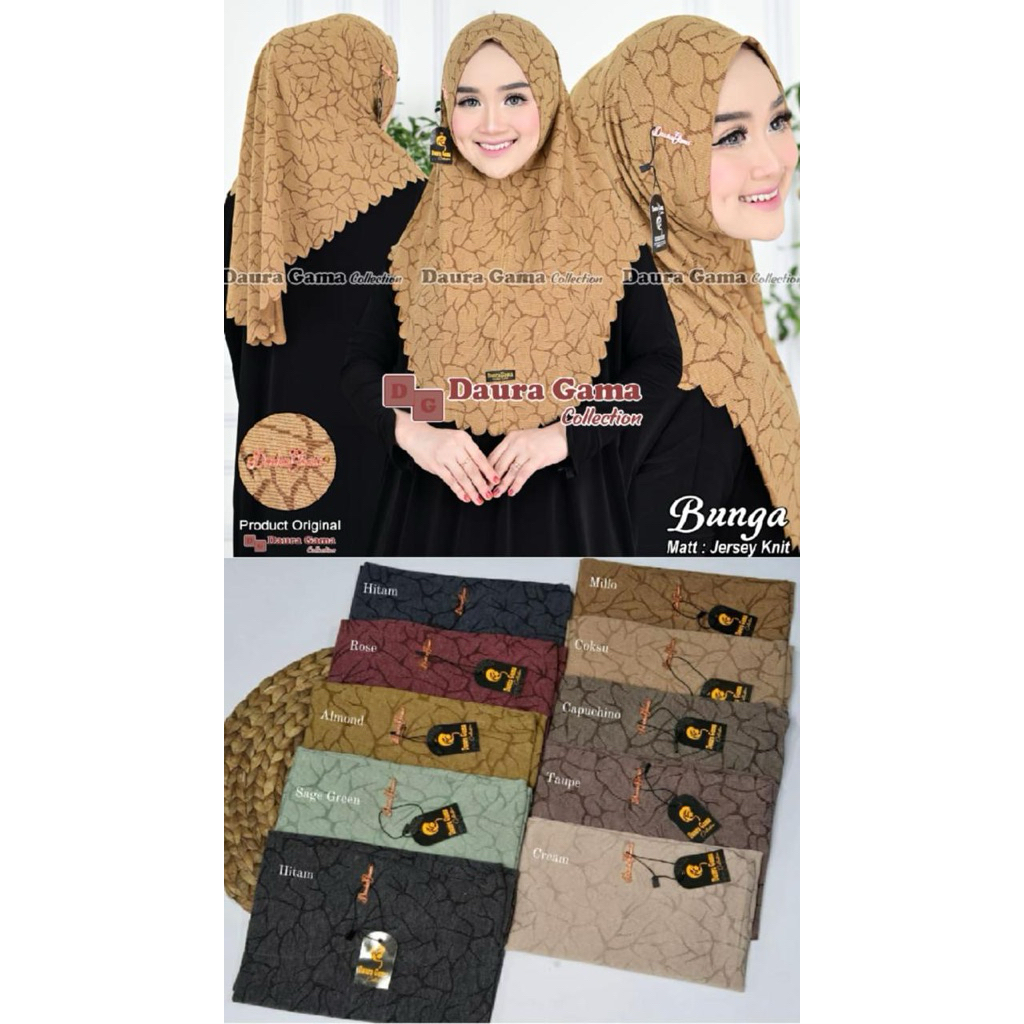 Jual Jilbab Instan Bunga By Daura Gama | Shopee Indonesia