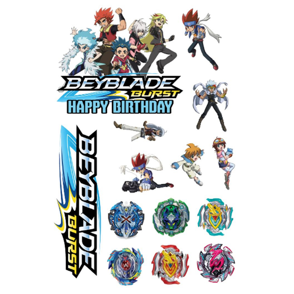 Jual Topper BEYBLADE BURST | Topper Cake BEYBLADE Custom Nama | Hiasan ...
