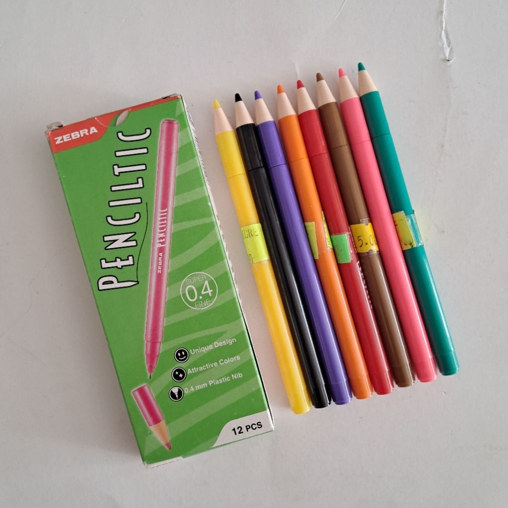 Jual Pulpen warna zebra penciltic 0.4mm satuan | Shopee Indonesia