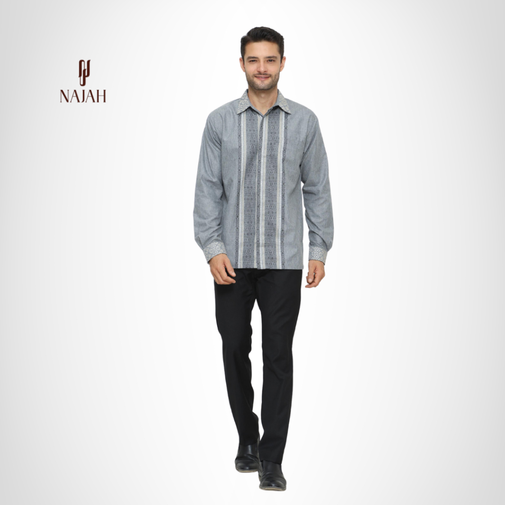 Jual Najah Dirgahayu Edition - Kemeja Dewasa Motif Tenun | Shopee Indonesia