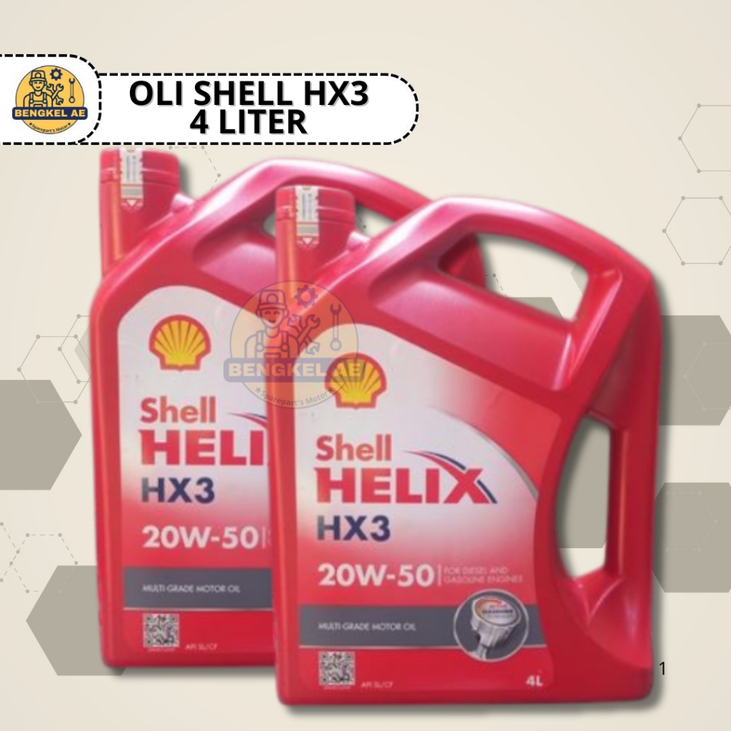 Jual Shell Helix HX3 4Liter || Oli Mobil Diesel Shell Helix HX3 20W-50 ...
