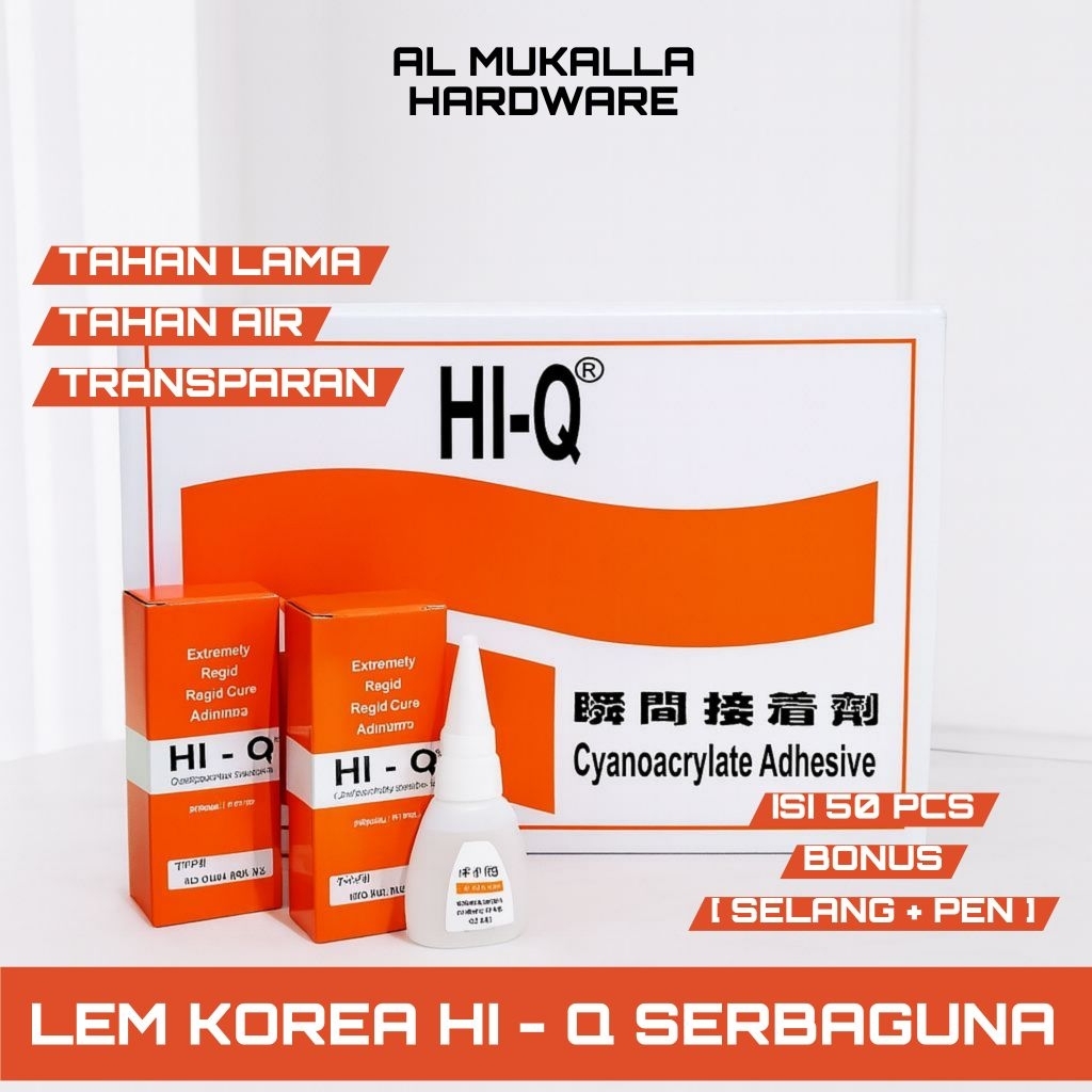 Jual [ 50 Pcs ] Lem Korea HI - Q Kualitas Super | Perekat / Lem Tetes ...
