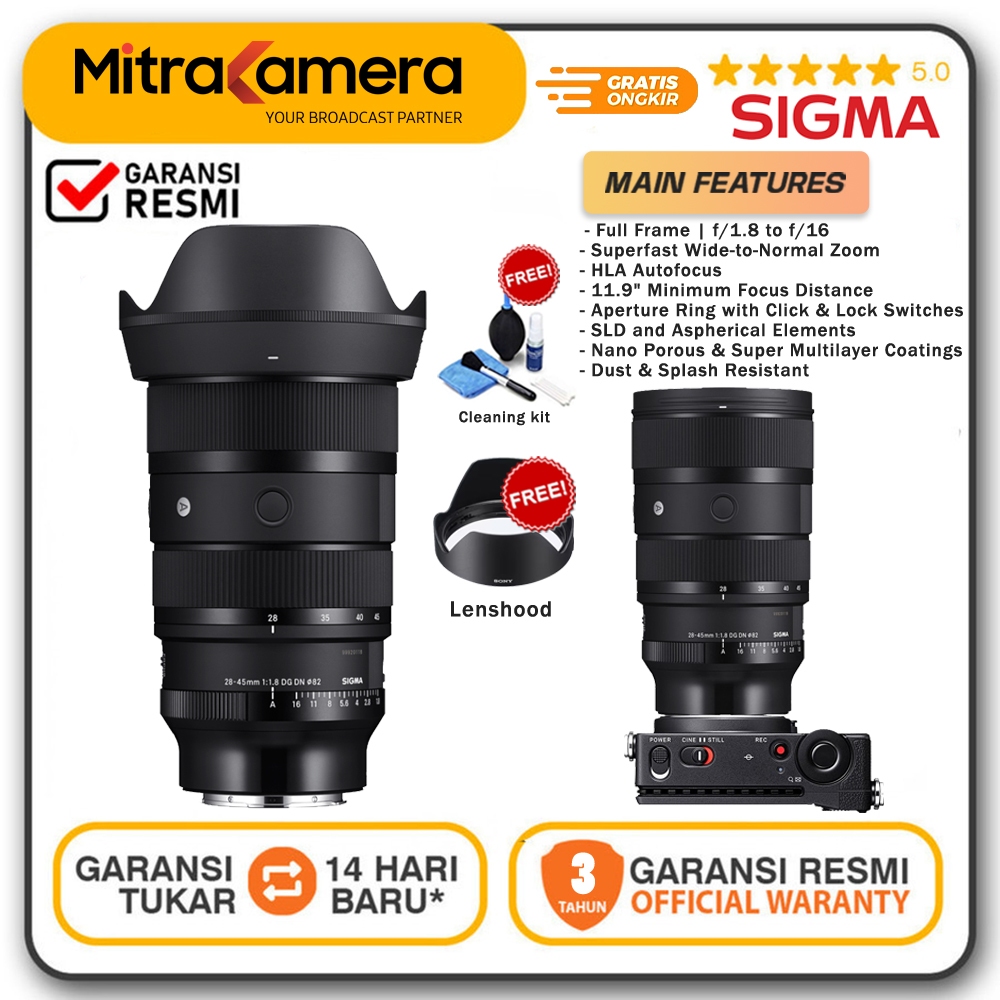 Jual Sigma 28-45mm f1.8 DG DN Art for L Mount Fullframe Garansi Resmi ...