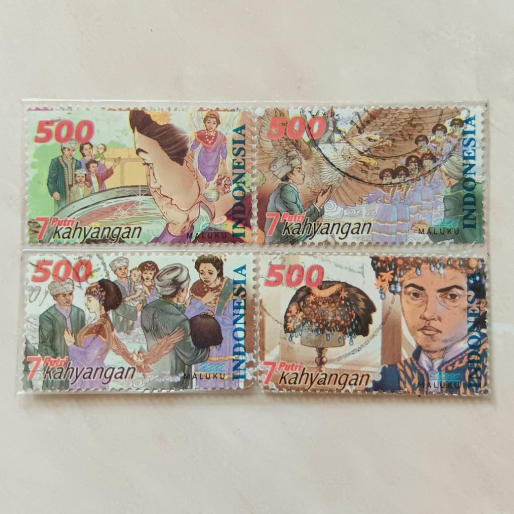 Jual (AC) Perangko Indonesia 2000 Cerita Rakyat Seri 3 - Tujuh Putri ...