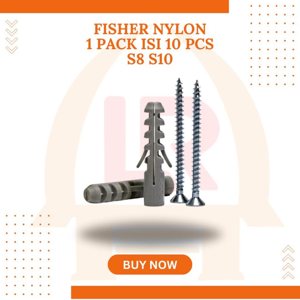 Jual Fisher Fiser Viser Nylon + Skrup Sekerup Baut Tanam Tembok Set S8 ...