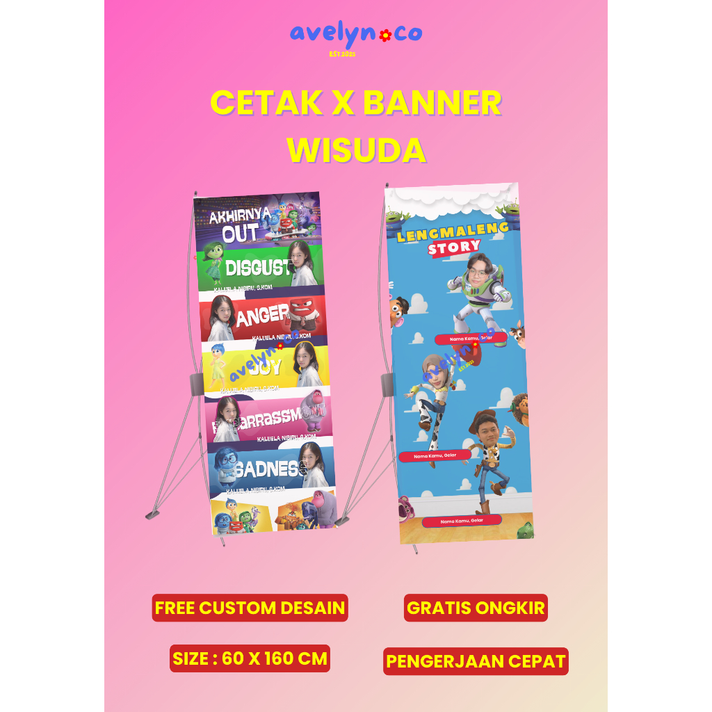 Jual (CETAK SAJA) Y BANNER | BANNER SIDANG + STAND / TIANG BANNER ...