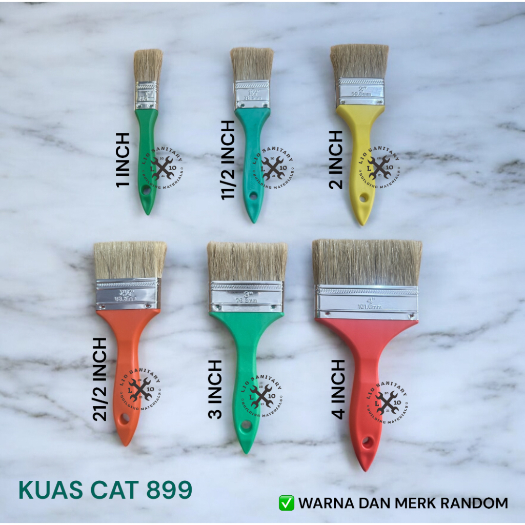 Jual Kuas Cat PVC Brush King 899 / Kuas Cat Gagang PVC Murah 899 1” 11/ ...