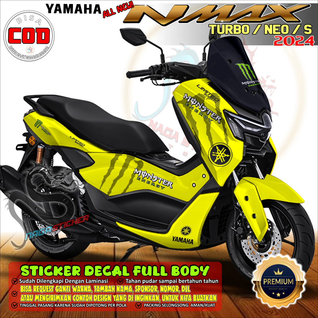 Jual Sticker Full Body Yamaha NMAX Turbo Nmax Neo Variasi MonsterSimple ...