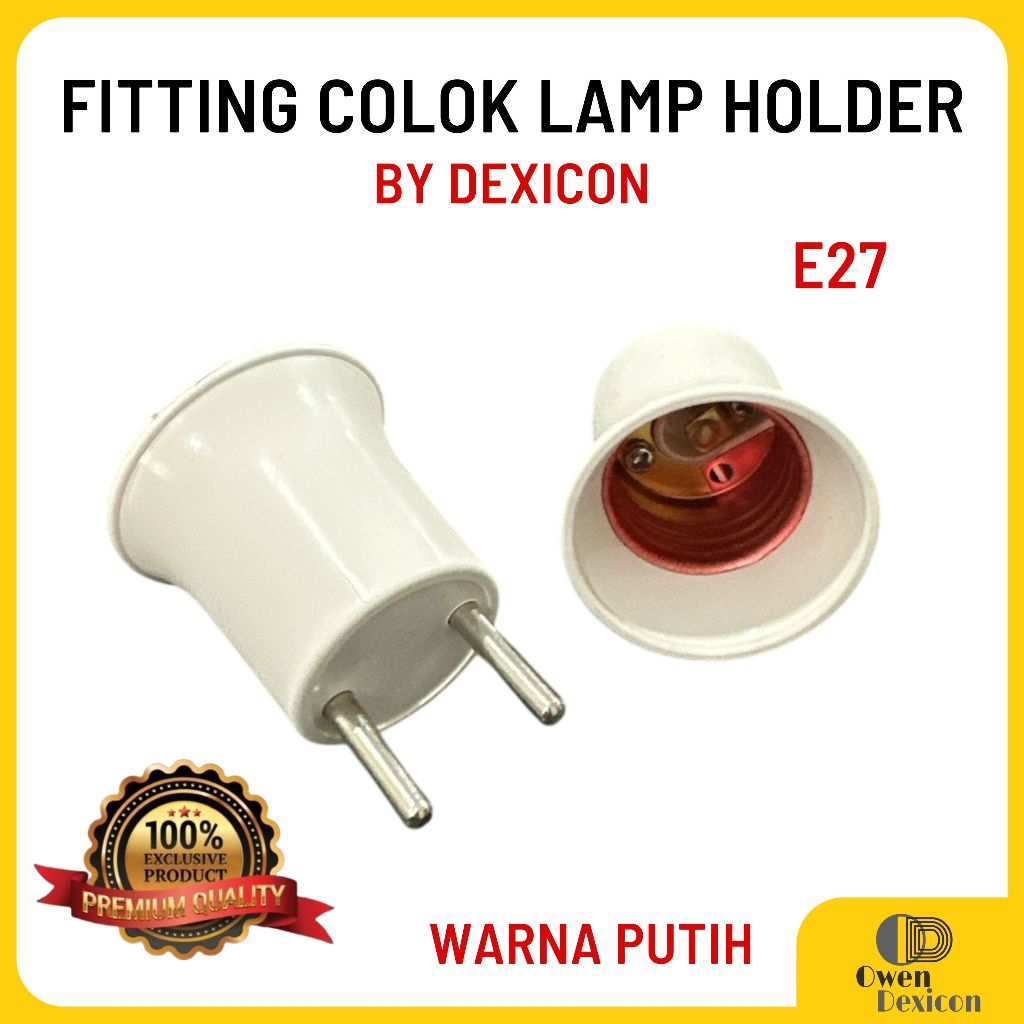 Jual Fitting Lampu Colok / Fitting Lampu Colokan Fitting E27 Warna ...