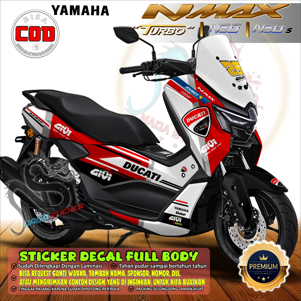 Jual Decal Sticker Full Body Yamaha NMAX Turbo Nmax Neo Variasi Ducati ...