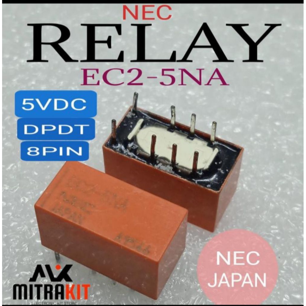 Jual Relay 5V 8pin dpdt NEC EC2-5NA ORI Japan 5V | Shopee Indonesia