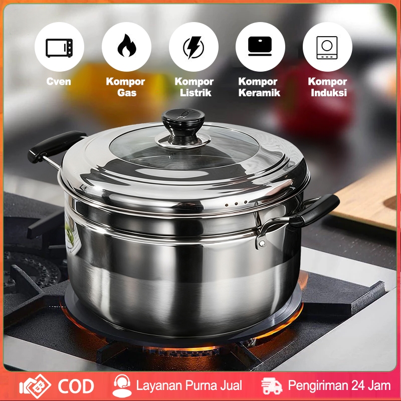 Jual Panci Kukus Stainless Steel Multifungsi - Untuk Mengukus, Merebus ...