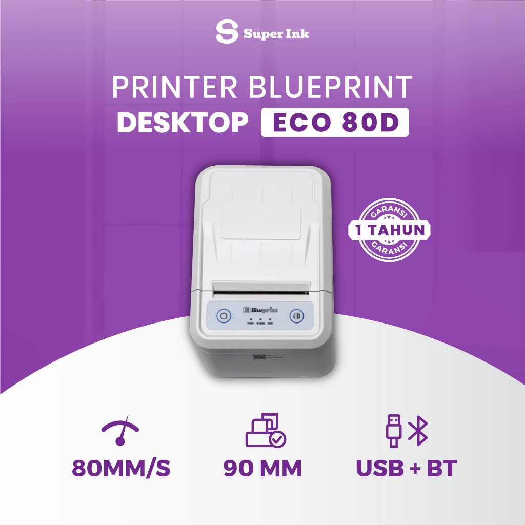 Jual Printer Blueprint Desktop Eco 80D dengan Koneksi USB Bluetooth ...