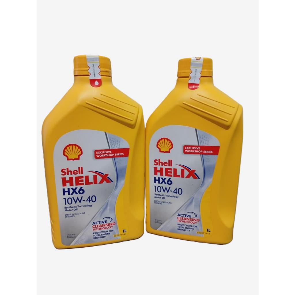 Jual Oli Shell Helix Hx6 Hx 6 1 Liter Oli Mesin Shell Helix HX6 HX 6 ...