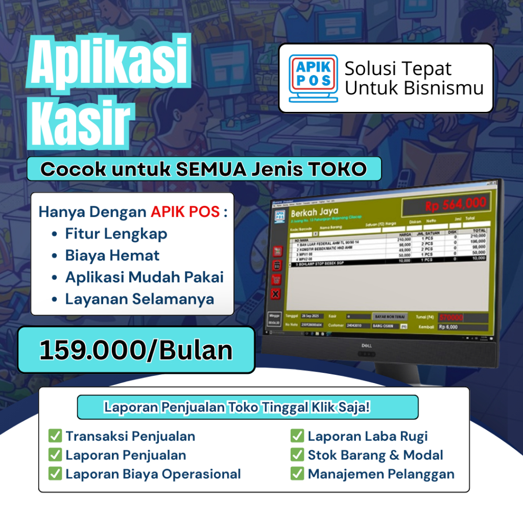 Jual Program Kasir Toko APIKPOS | Program Kasir Toko Sembako| Software ...