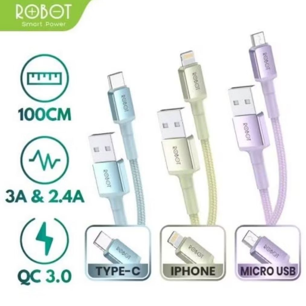 Jual Robot RSM100 Kabel Data Micro USB , RSC100 Type-C , RSL100 iPhone ...