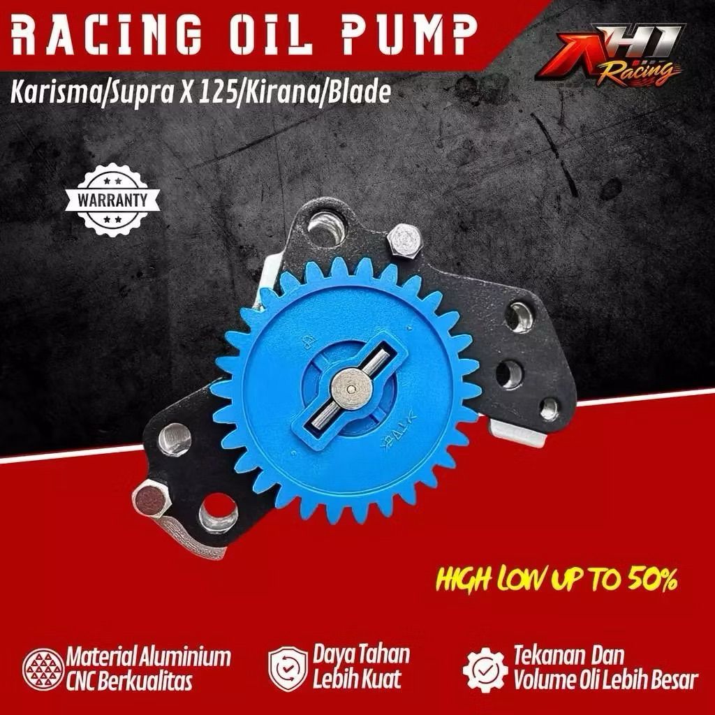 Jual POMPA OLI RACING OIL PUMP HI FLOW AH1 KARISMA SUPRA X 125 KIRANA ...