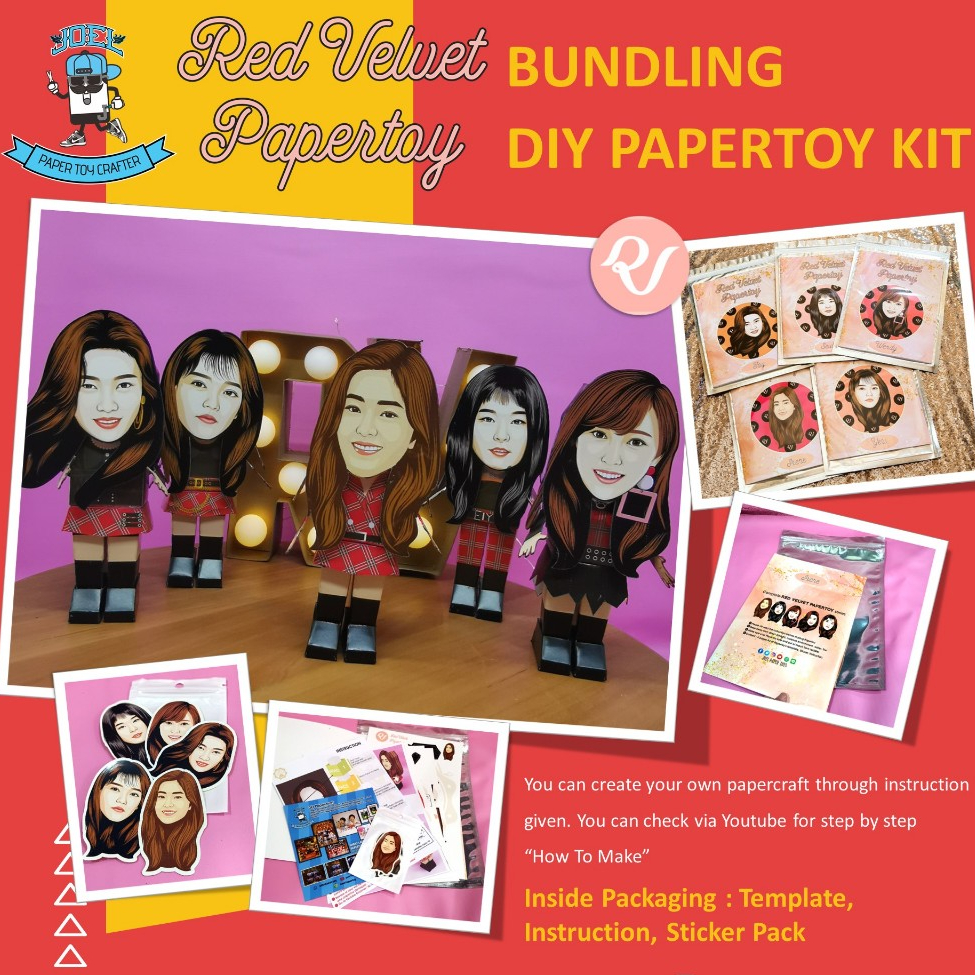 Jual Red Velvet 3D Papertoy / Papercraft DIY Kit | Shopee Indonesia